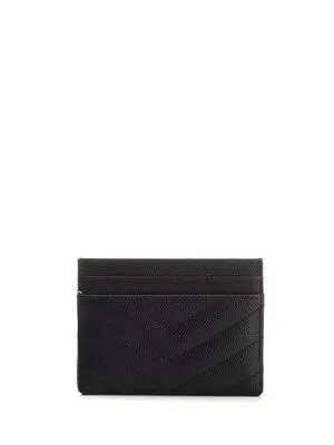 Saint Laurent Monogram Card Case - Black