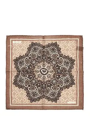 Tagliatore Wool Pocket Square - Gray