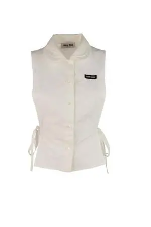 Miu Miu Sleeveless Button-up Shirt - Multicolor