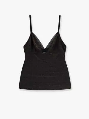 BOSS Lurex Tank Top And Slip Set - Black