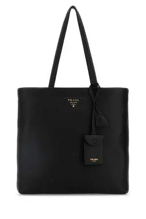 Prada Leather Shopping Bag - Black