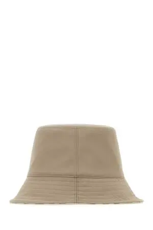 Burberry Dove Grey Stretch Canvas Reversible Bucket Hat