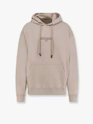 Off-White Cotton Sweatshirt With Frontal Logo Print - Multicolor