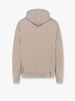 Off-White Cotton Sweatshirt With Frontal Logo Print - Multicolor
