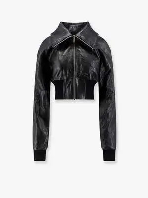 Rick Owens Dracuflight Cropped Leather Jacket