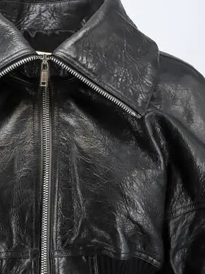Rick Owens Dracuflight Cropped Leather Jacket