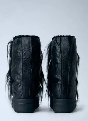 Rick Owens Fringed Mega Bumper Lunar Boots