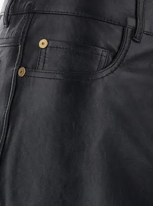 Max Mara Pesca Leather Pants - Black