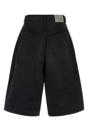 Balenciaga Denim Bermuda Shorts - Black