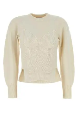 Alexander McQueen Ivory Wool Blend Sweater - White