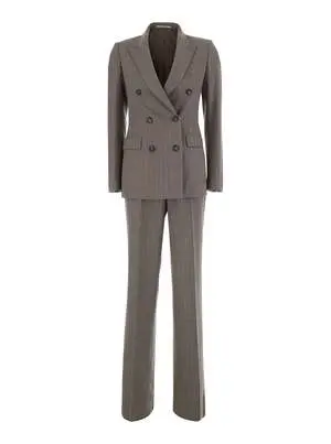 Tagliatore Suit Paris With Elegant Finishes In Beige Wool - Cream