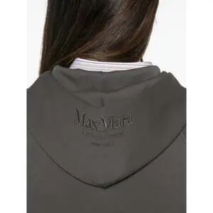 Max Mara Ribbed Knit Hooded Sweatshirt - Gray