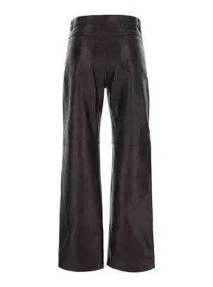 Max Mara S 'pesca' Pants With Five-pocket Design In Leather For