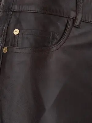 Max Mara S 'pesca' Pants With Five-pocket Design In Leather For