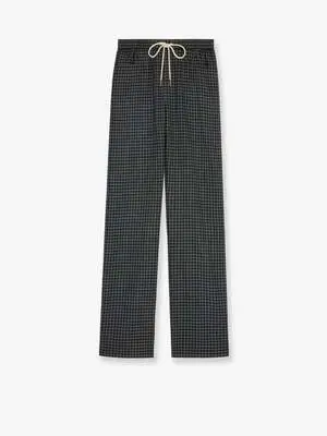 Celine Madras Wool And Cashmere Jogger Trousers - Multicolor