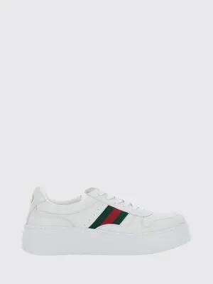 Gucci Leather Low-top Platform Sneakers - White