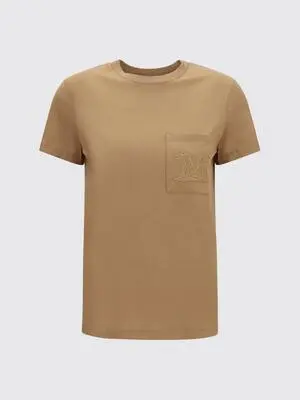 Max Mara Cotton Monogram Patch Pocket T-shirt - Brown