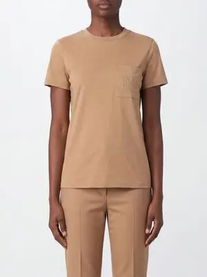 Max Mara Cotton Monogram Patch Pocket T-shirt - Brown