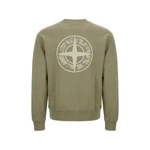 Stone Island Cotton Crew Neck Sweatshirt - Green