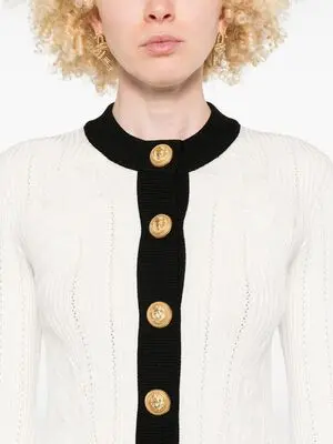 Balmain Knitted Crewneck Cardigan