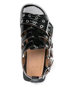 GANNI Buckle-fastening Sandals - Multicolor