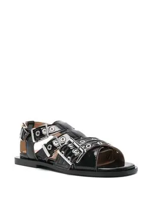 GANNI Buckle-fastening Sandals - Multicolor