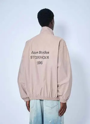 Acne Studios Logo Printed Zip-up Jacket