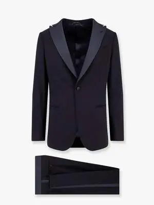 Giorgio Armani Soho Virgin Wool Tuxedo - Multicolor