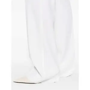 Max Mara Virgin Wool Tailored Trousers - Cream