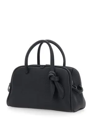 Jacquemus Le Petit Turismo' Black Handbag With Adjustable And Removable Strap In Leather For - Multicolor