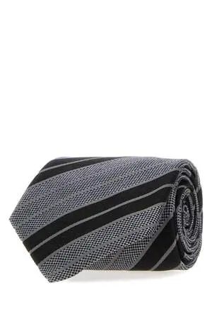 Saint Laurent SAINT LAURENT Embroidered Jacquard Tie Multicolor