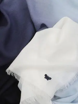 Max Mara Degrade Wool Scarf - Blue