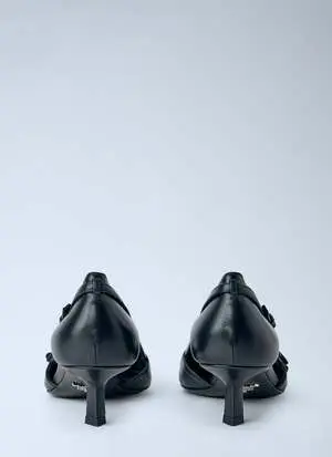 Prada Side-open Leather Pumps - Black