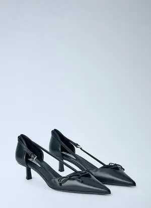 Prada Side-open Leather Pumps - Black