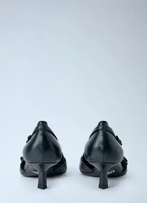 Prada Side-open Leather Pumps - Black