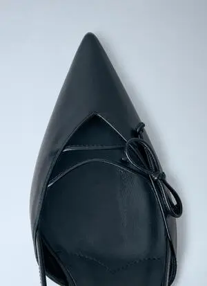 Prada Side-open Leather Pumps - Black