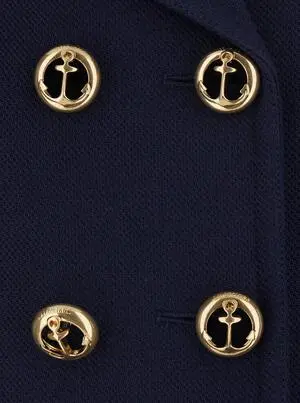 Balenciaga Cropped Wool Jacket With Halfbelt - Multicolor