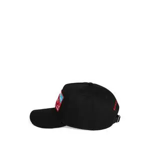 Dsquared2 Cotton Logo Patch Baseball Cap