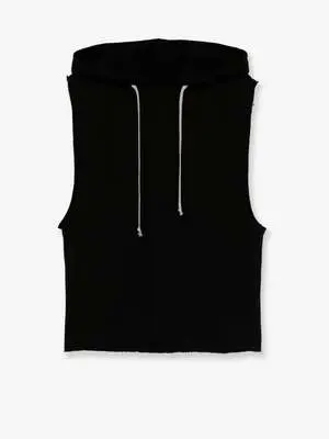 Rick Owens Sleeveless Organic Cotton Sweatshirt - Black