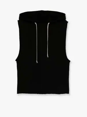 Rick Owens Sleeveless Organic Cotton Sweatshirt - Black