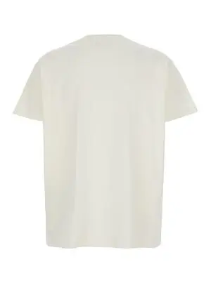 Chloé White T-shirt With Round Neckline And Short Sleeves In Cotton For - Multicolor