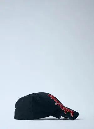 Balenciaga Embroidered Logo Cap - Black