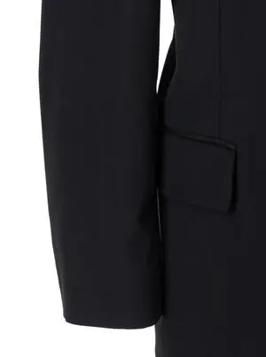 Balenciaga Black Single-breasted Jacket With Notched Revers In Wool