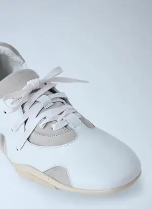 Acne Studios Leather Lace-up Sneakers - White