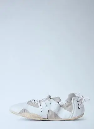 Acne Studios Leather Lace-up Sneakers - White