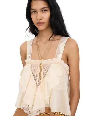 Chloé Gold Color Multi-layer Necklace With Lobster Clasp On The Back In Brass For - Multicolor