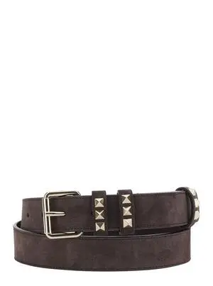 Valentino Garavani VALENTINO GARAVANI Suede Studded Belt Multicolor
