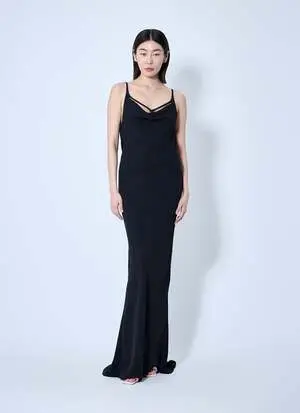 MUGLER Crepe Maxi Dress