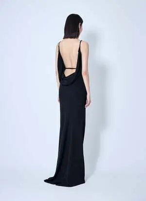 MUGLER Crepe Maxi Dress