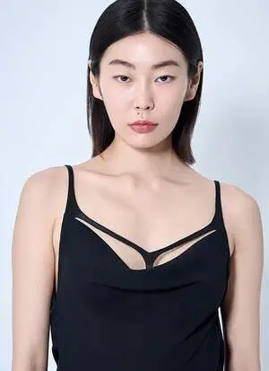 MUGLER Crepe Maxi Dress